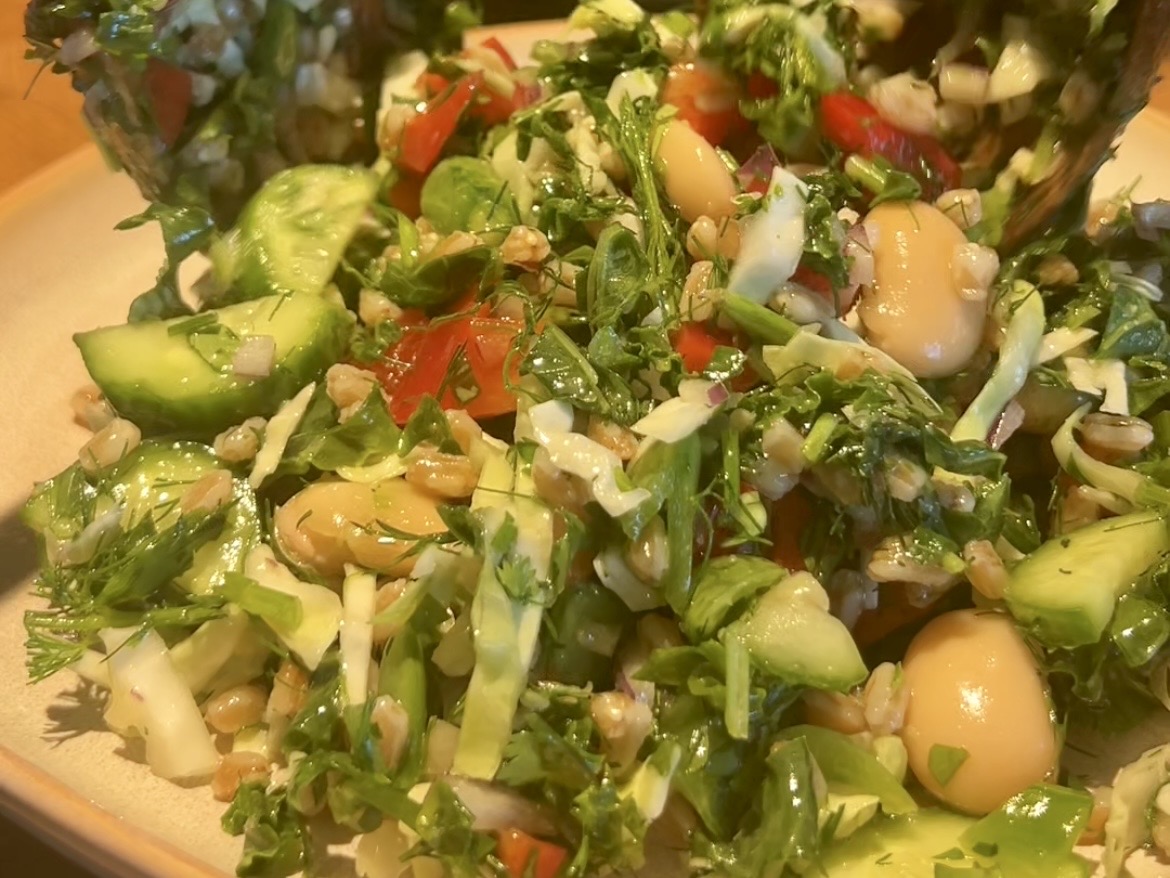 Snap Pea, Bean & Farro Summer Salad - Minaelle's Kitchen